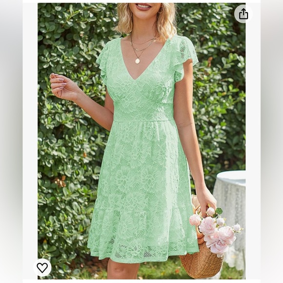 Merokeety | Dresses | Merokeety V Neck Sleeve Dress Floral Lace Tie ...